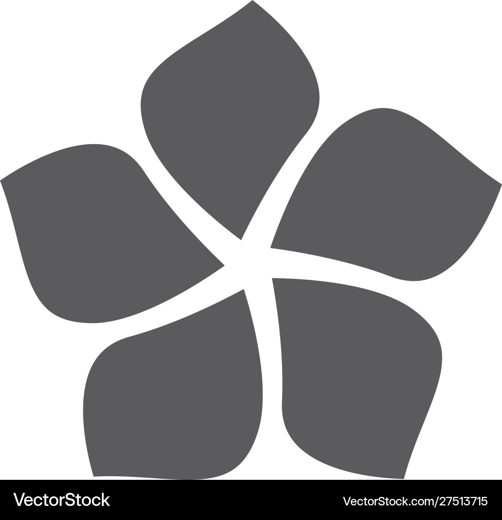 Jasmine flower icon logo template Royalty Free Vector Image