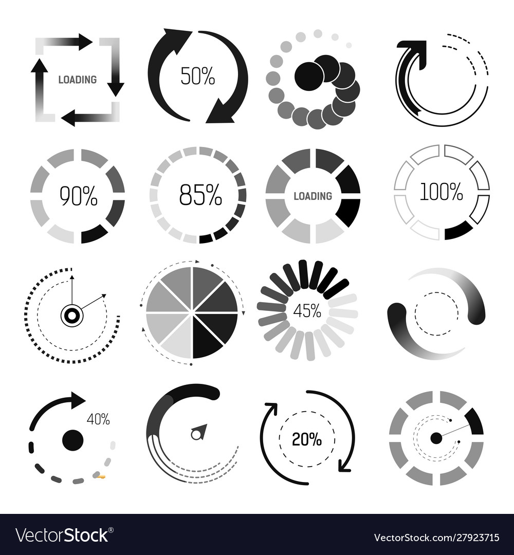 Loading or downloading isolated icons website Vector Image