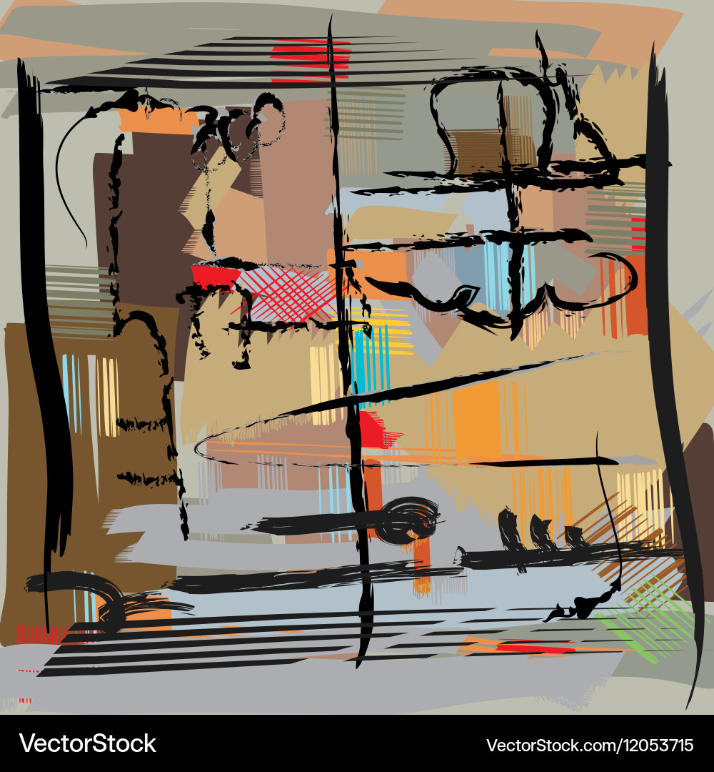 Modern art abstract painting Royalty Free Vector Image