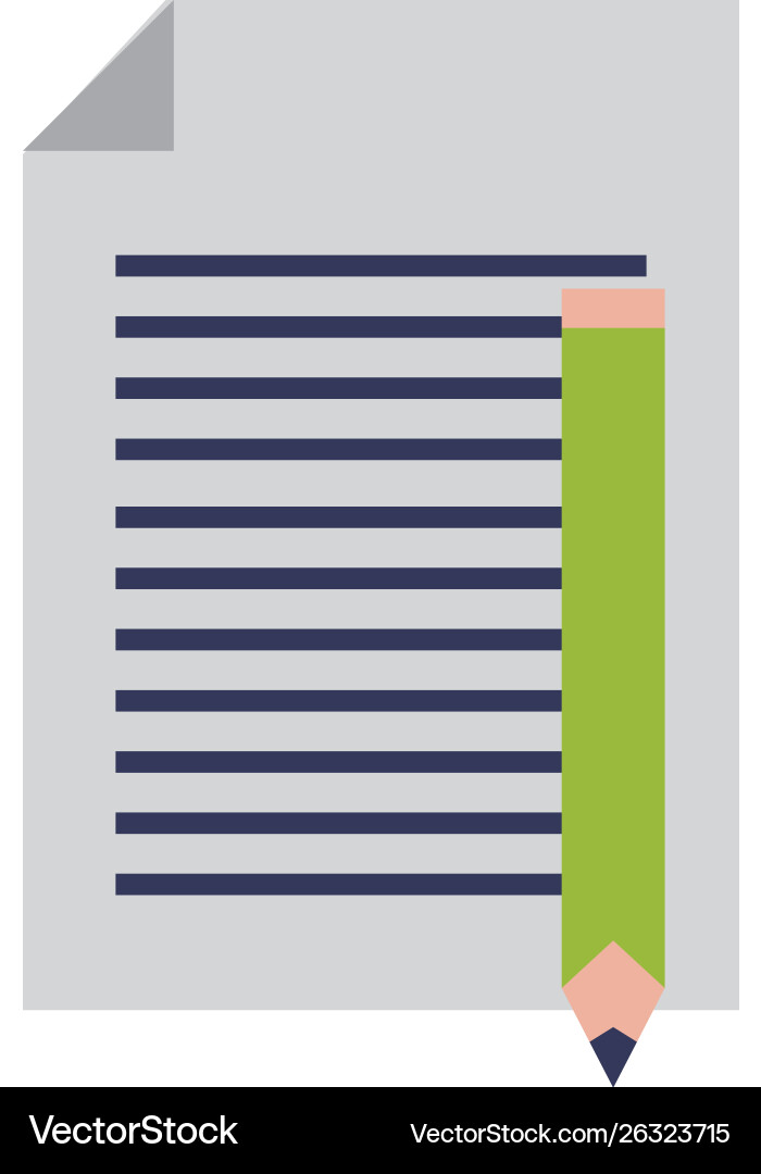 Paper sheet contract letter cartoon Royalty Free Vector