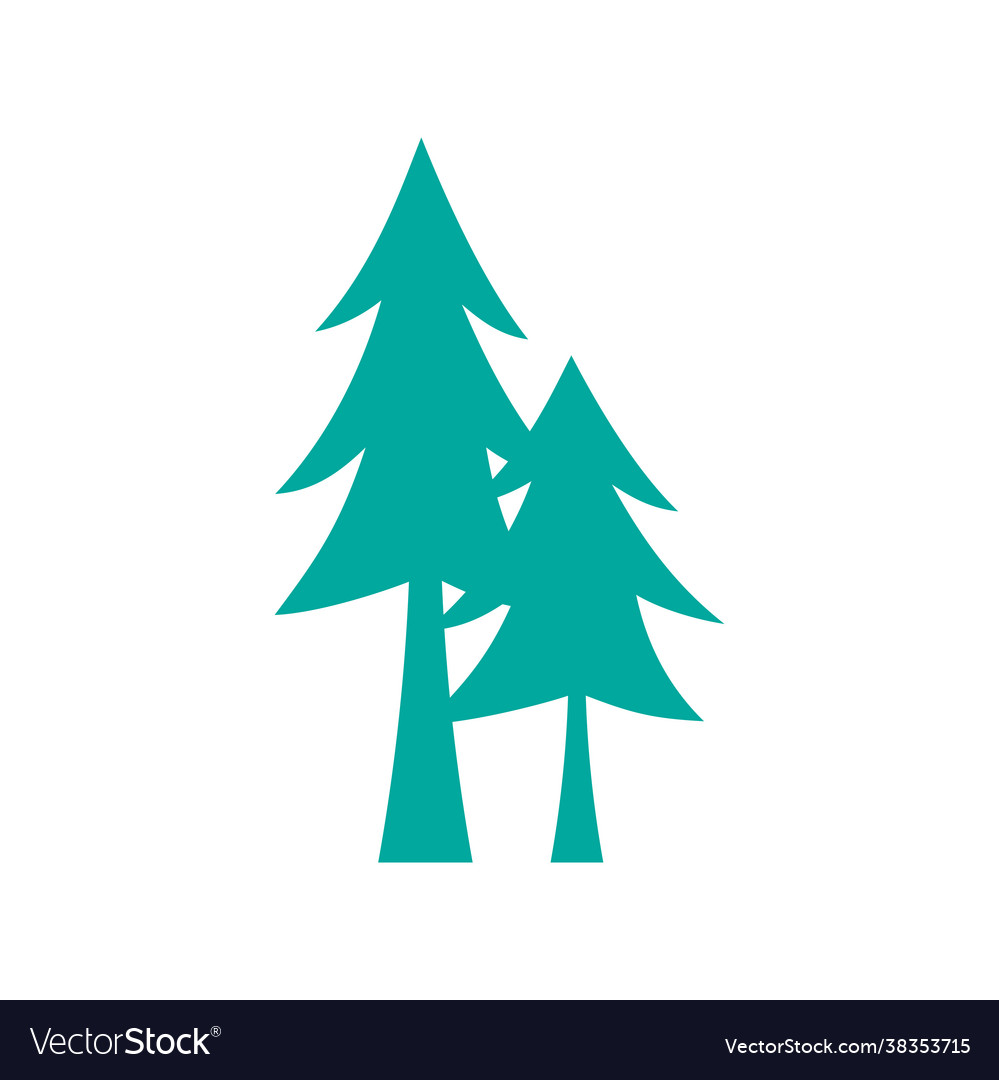 Pine tree icon design template isolated Royalty Free Vector