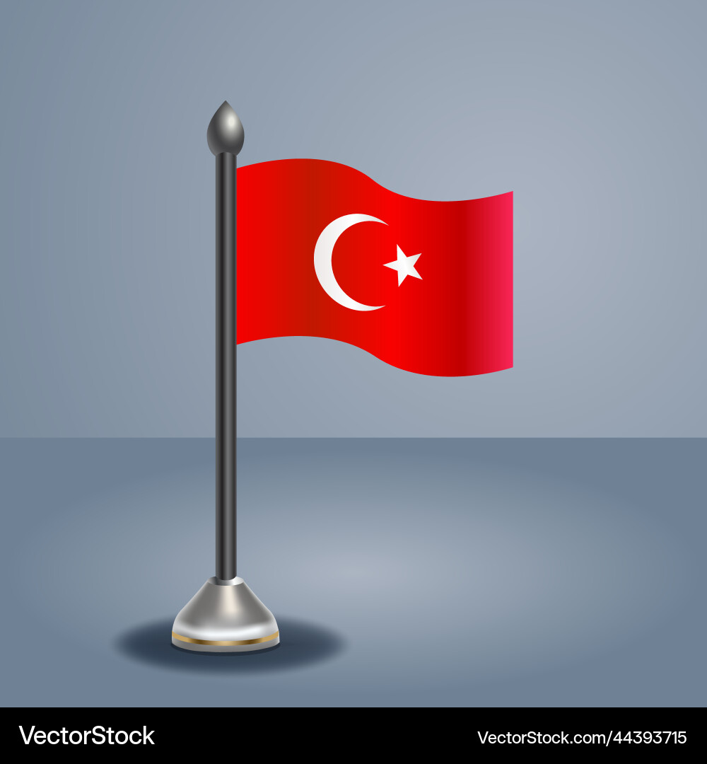 State table flag of turkey Royalty Free Vector Image