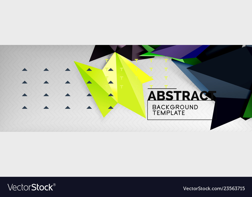 Triangles background techno template Royalty Free Vector