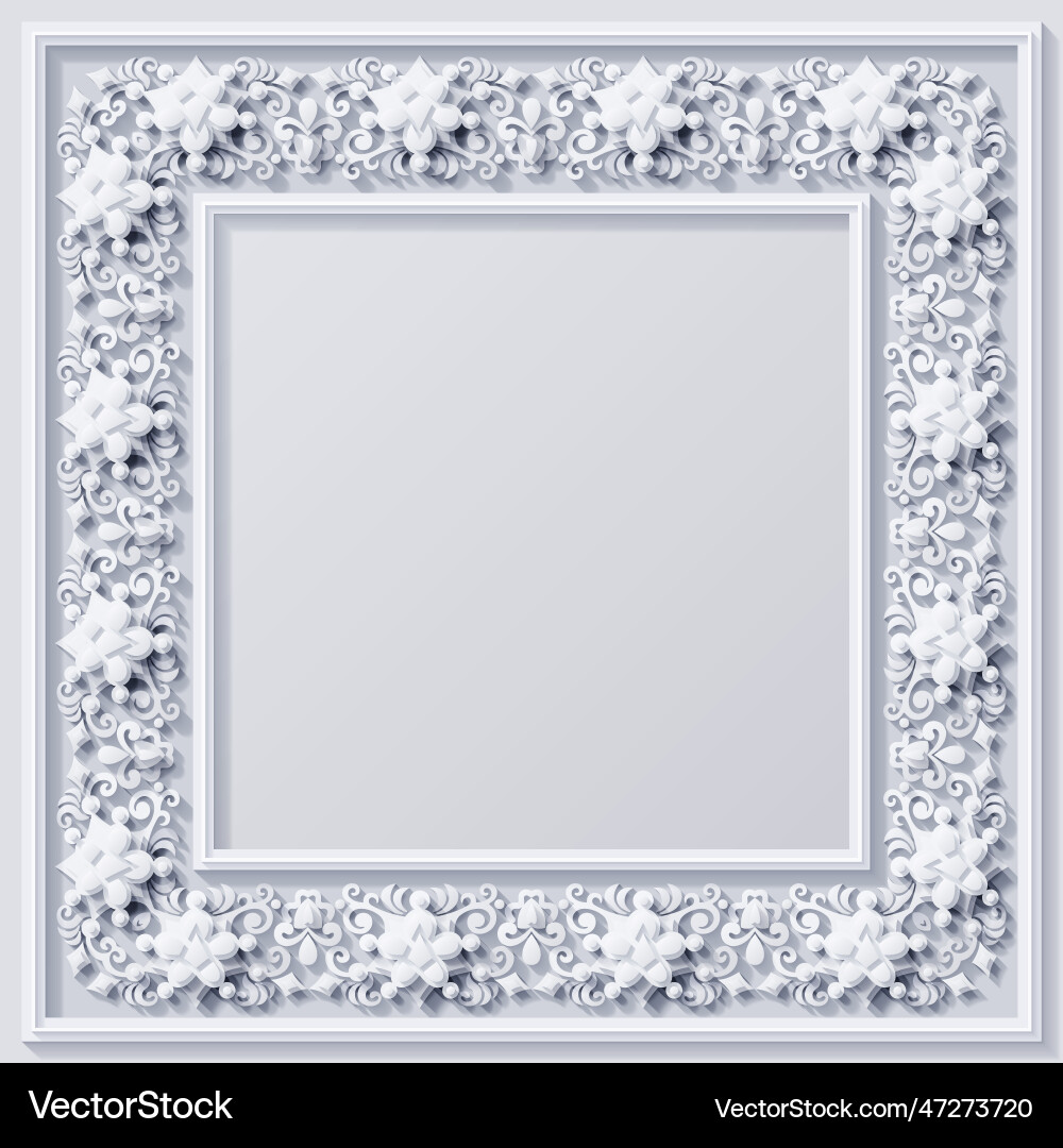 Abstract ornamental nature vintage frame modern Vector Image
