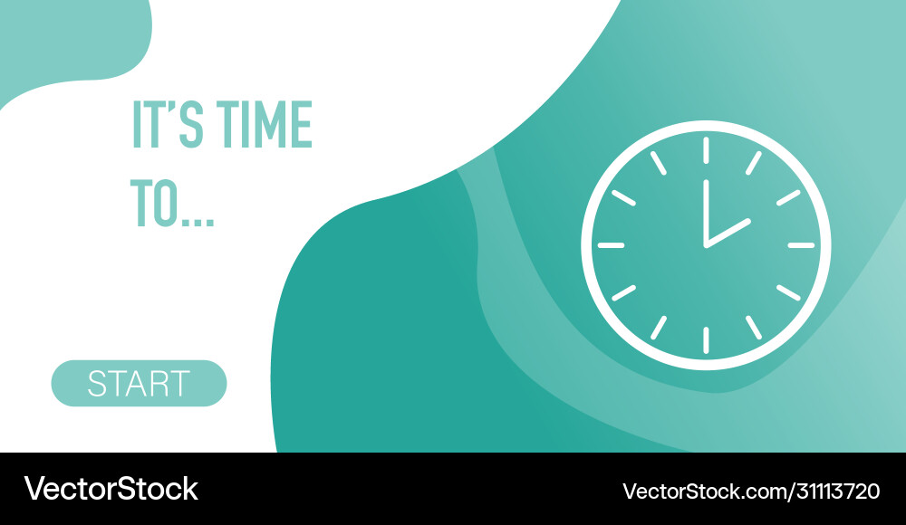 Banner for presenting ideas related to time Vector Image