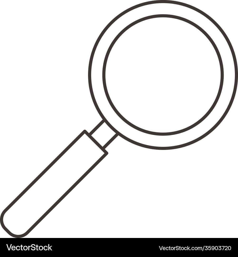 Chemistry magnifier research science line style Vector Image