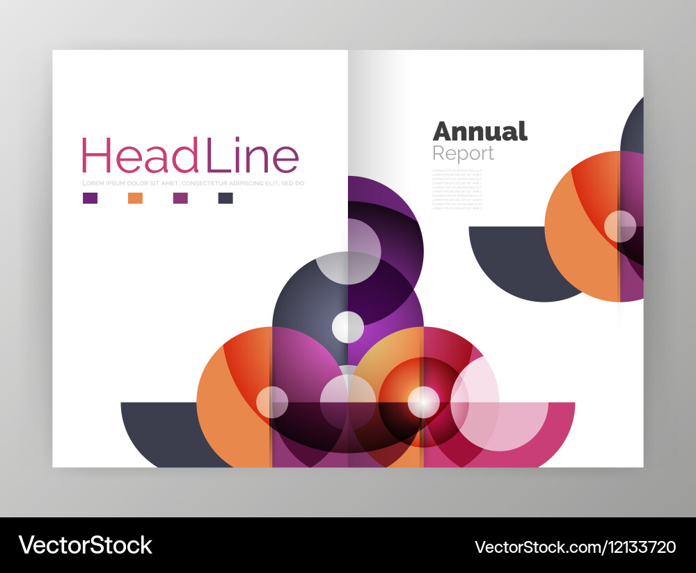Circle abstract background business annual report Vector Image