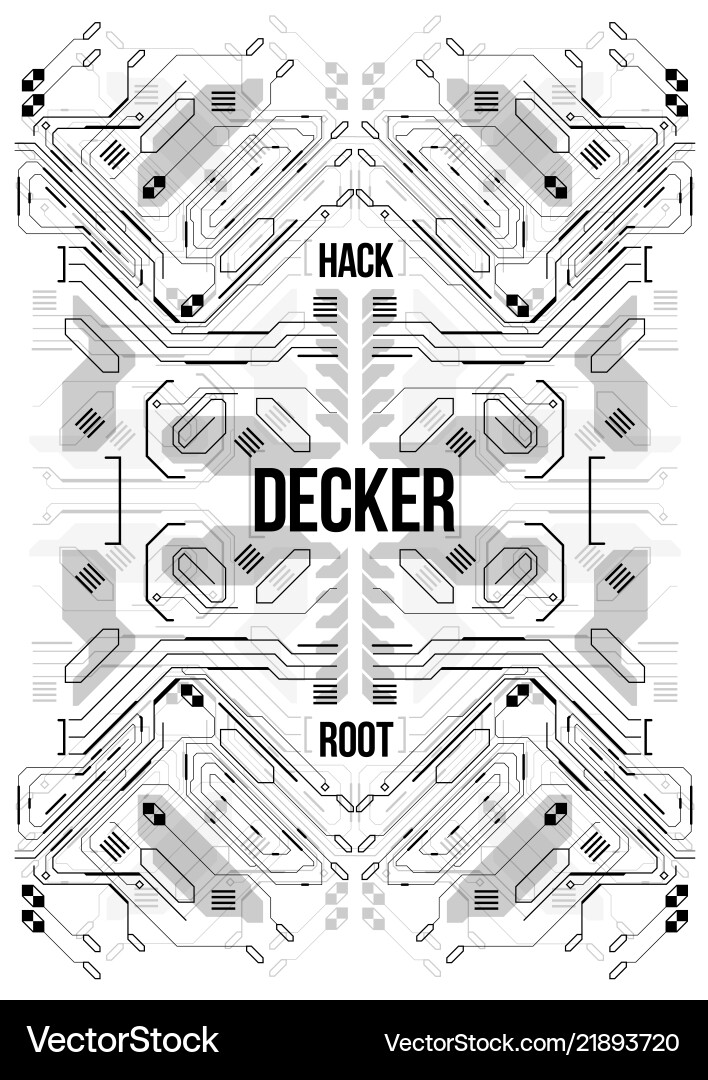 Cyberpunk futuristic poster tech abstract Vector Image
