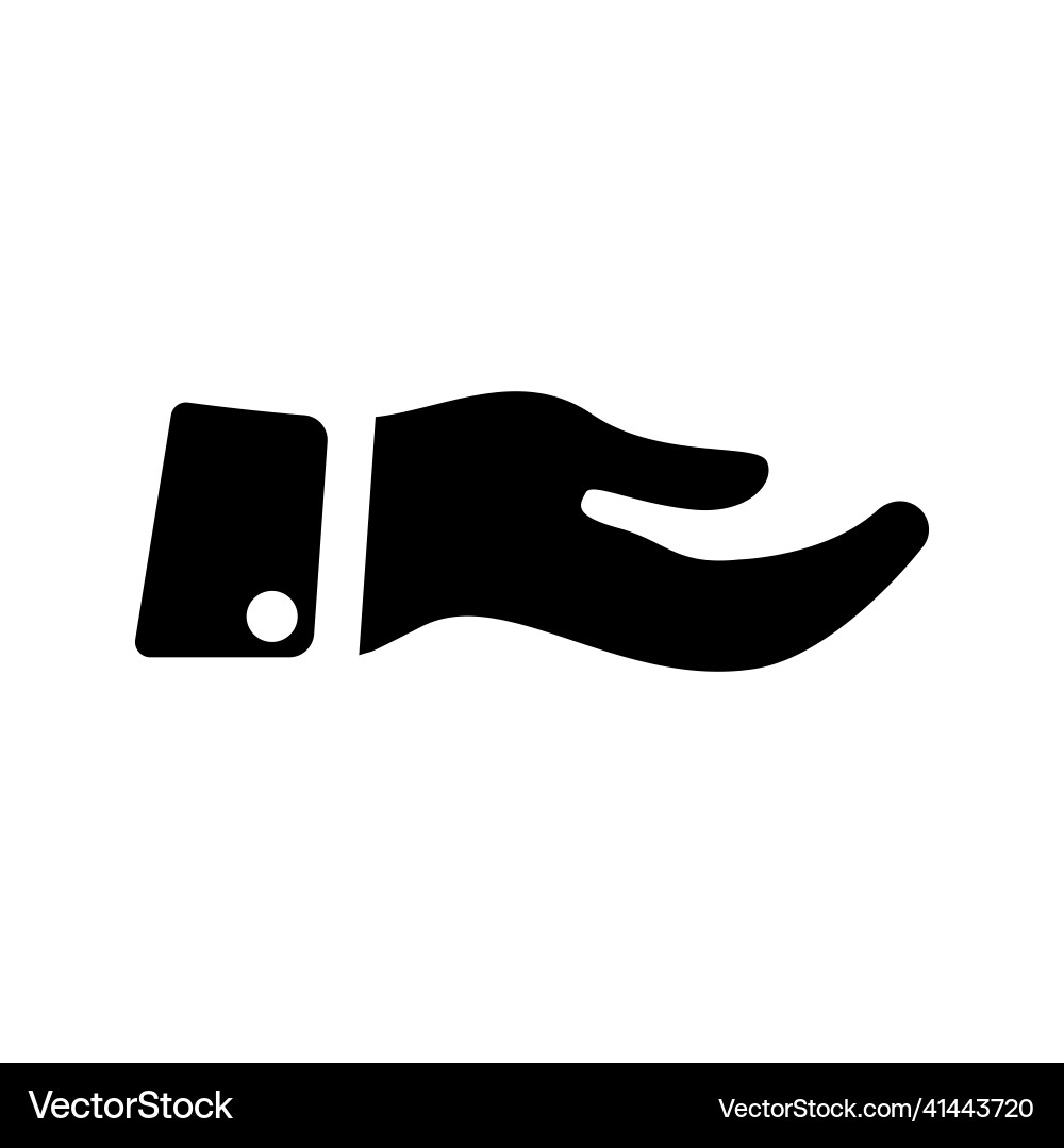 Flat of the hand icon Royalty Free Vector Image