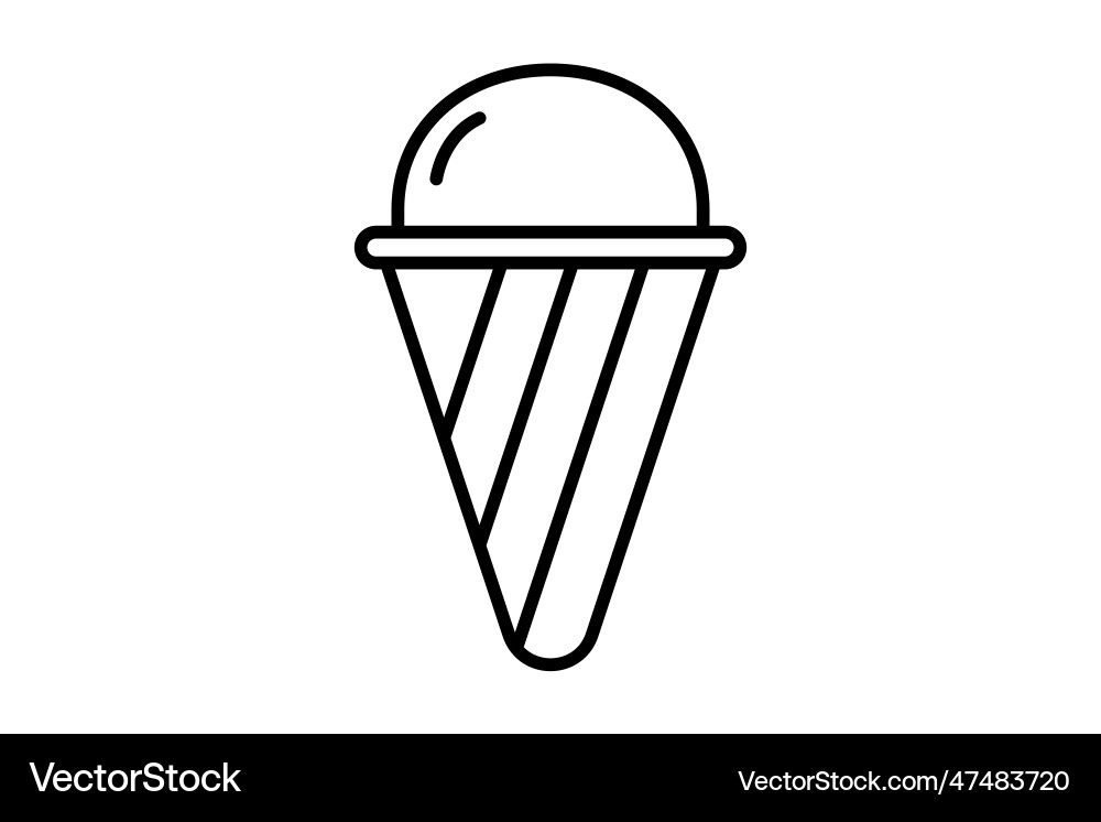 Ice cream icon line icon style design simple Vector Image