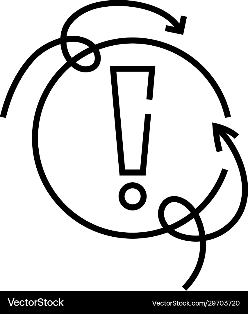Ideas line icon concept sign outline Royalty Free Vector