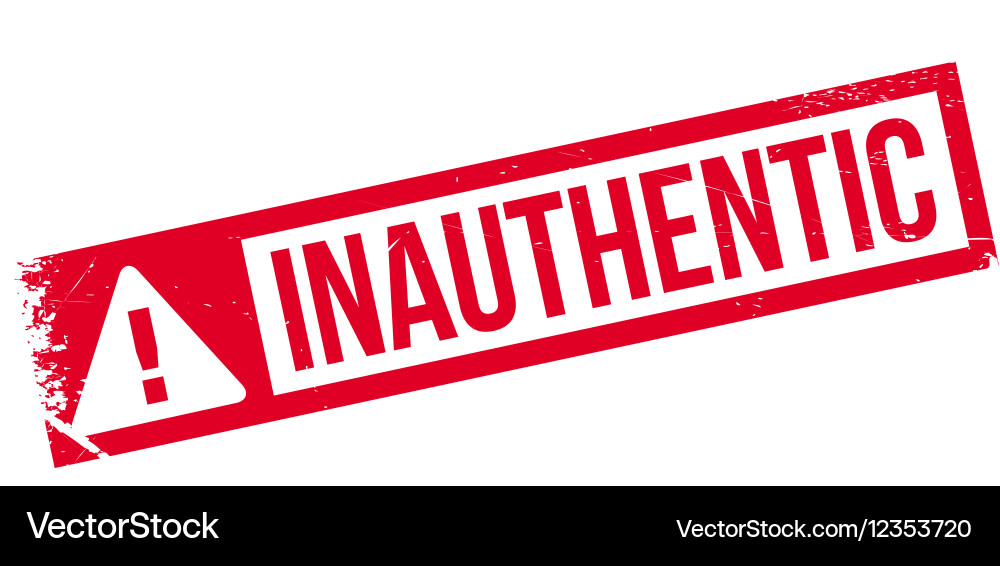 Inauthentic rubber stamp Royalty Free Vector Image