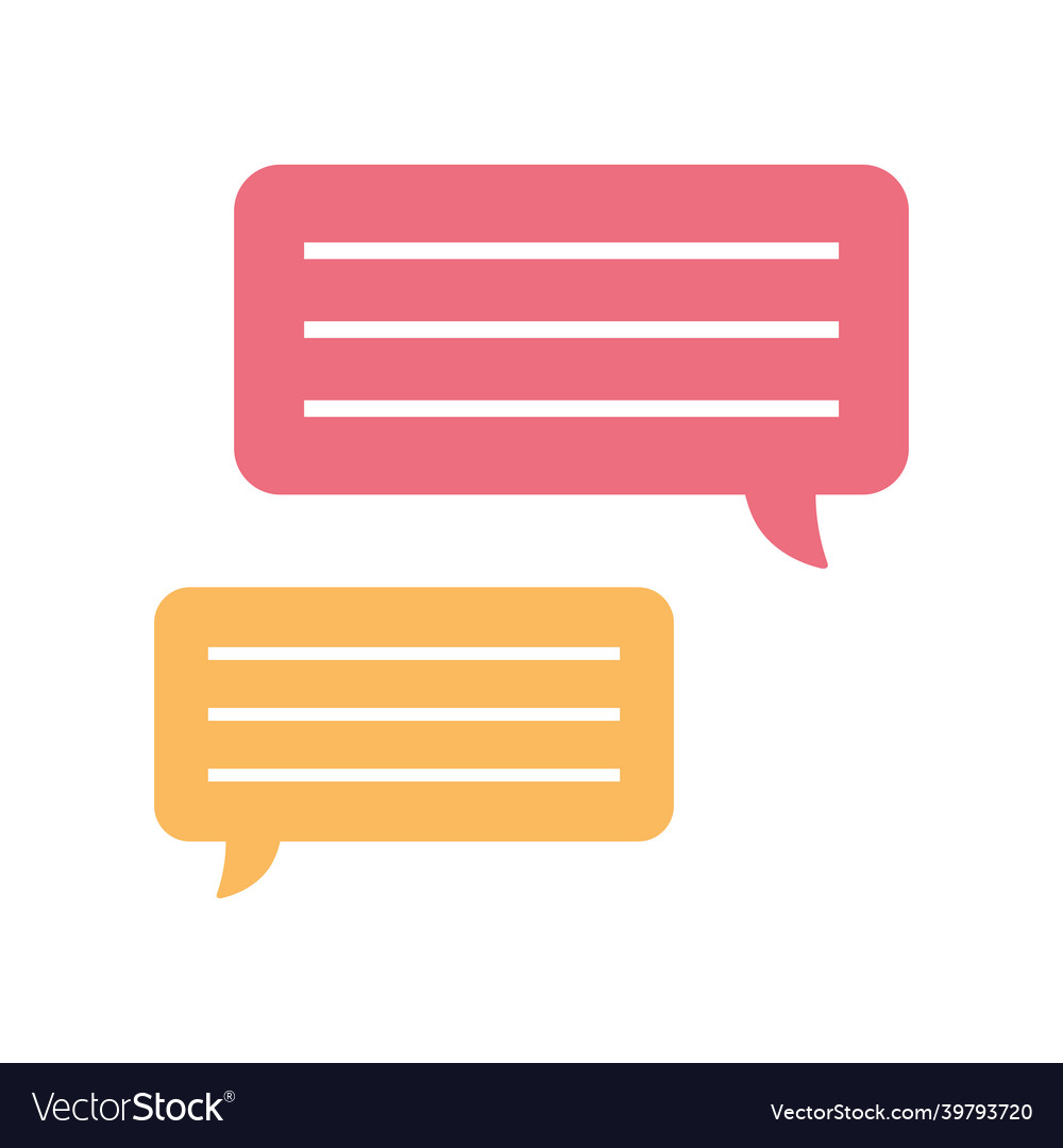 Message speech bubbles Royalty Free Vector Image