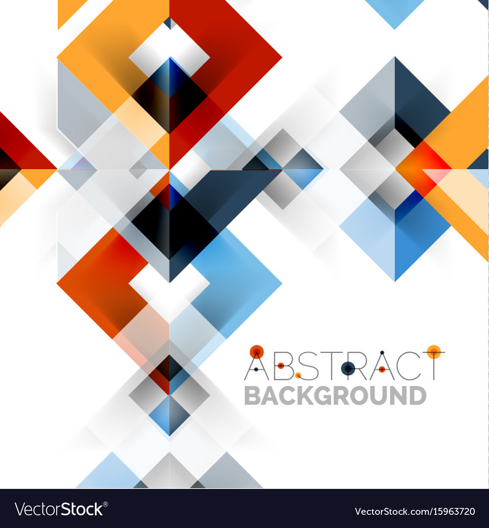 Modern square geometric pattern design on white Vector Image