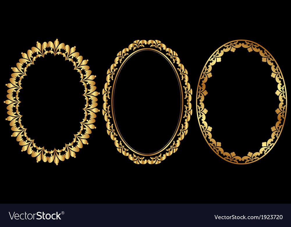 Oval frames Royalty Free Vector Image - VectorStock