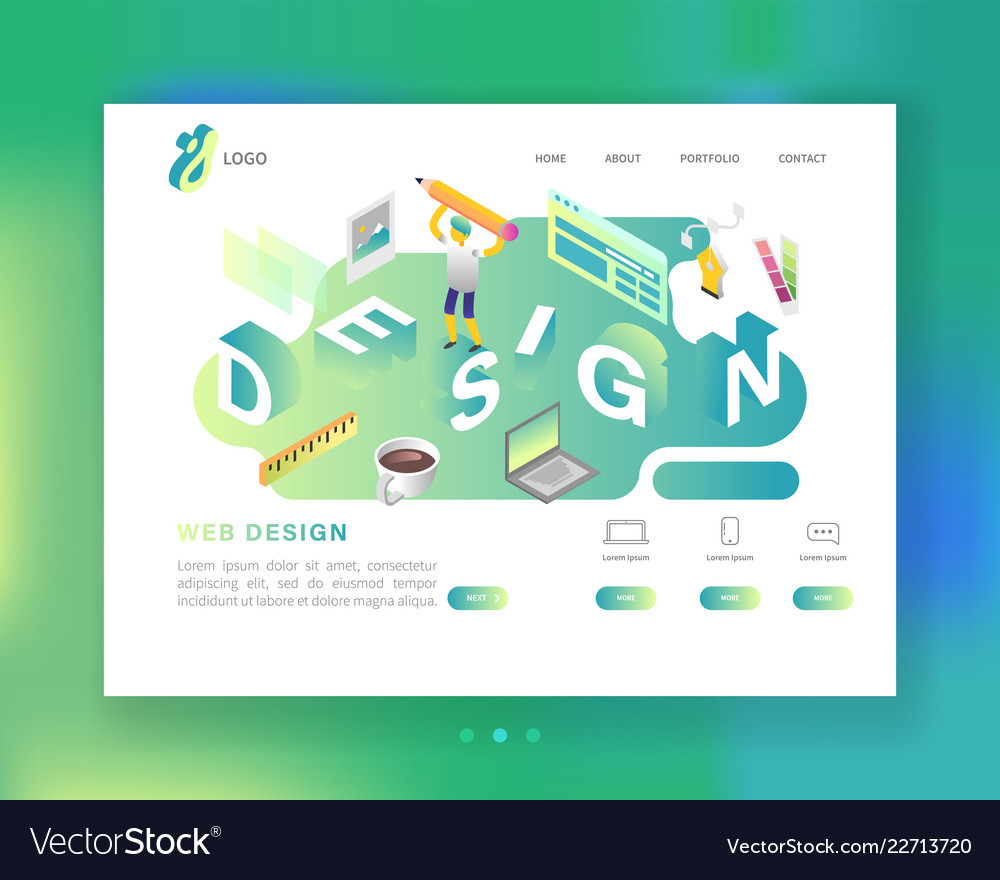 Website development web design landing page Vector Image