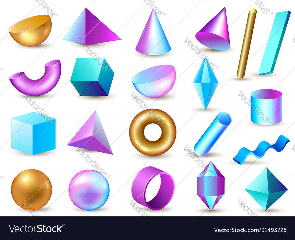 Abstract 3d design elements Royalty Free Vector Image