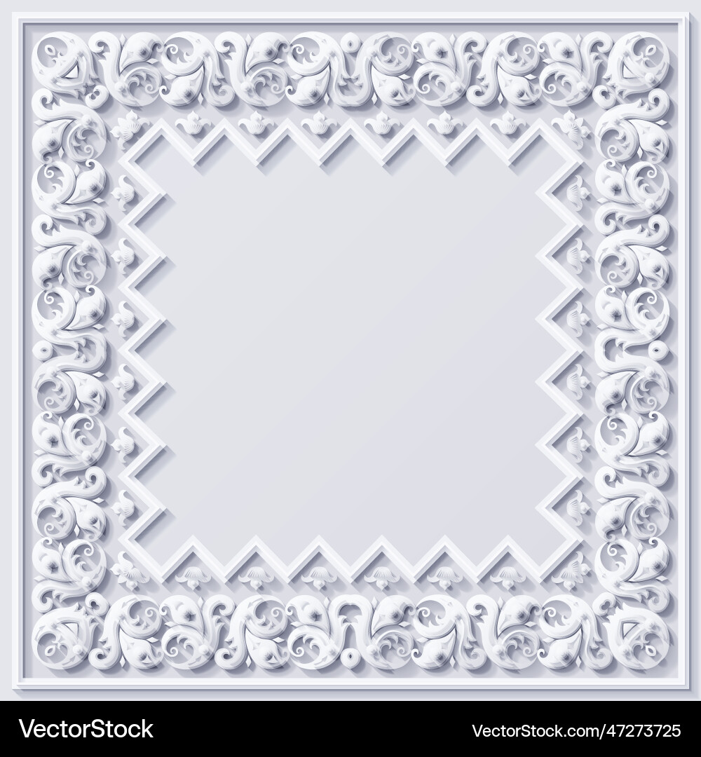 Abstract ornamental nature vintage frame modern Vector Image
