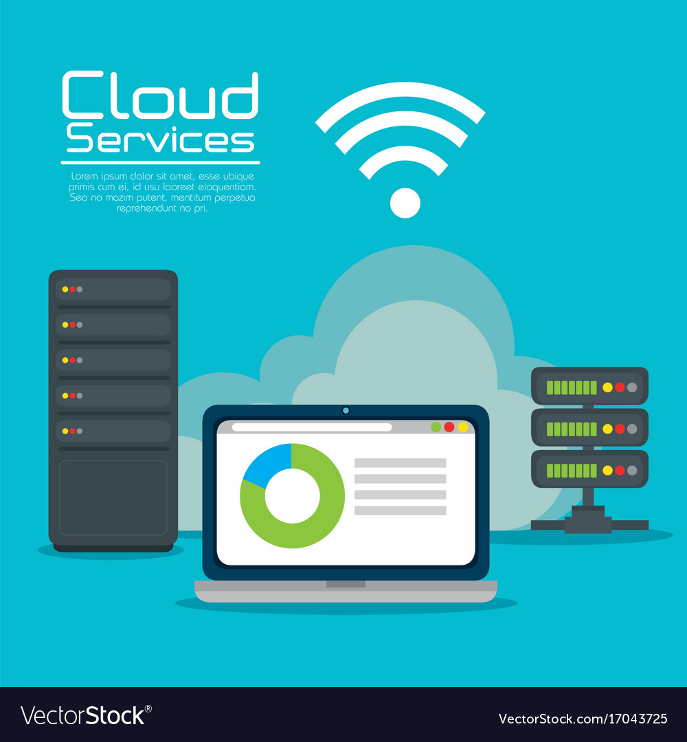 Cloud services design Royalty Free Vector Image