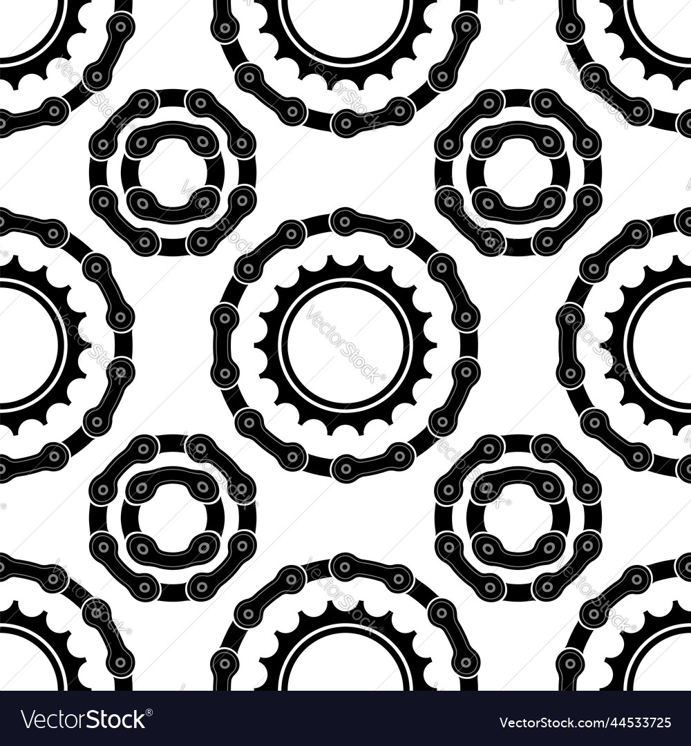 Different bicicle chain frames seamless pattern Vector Image