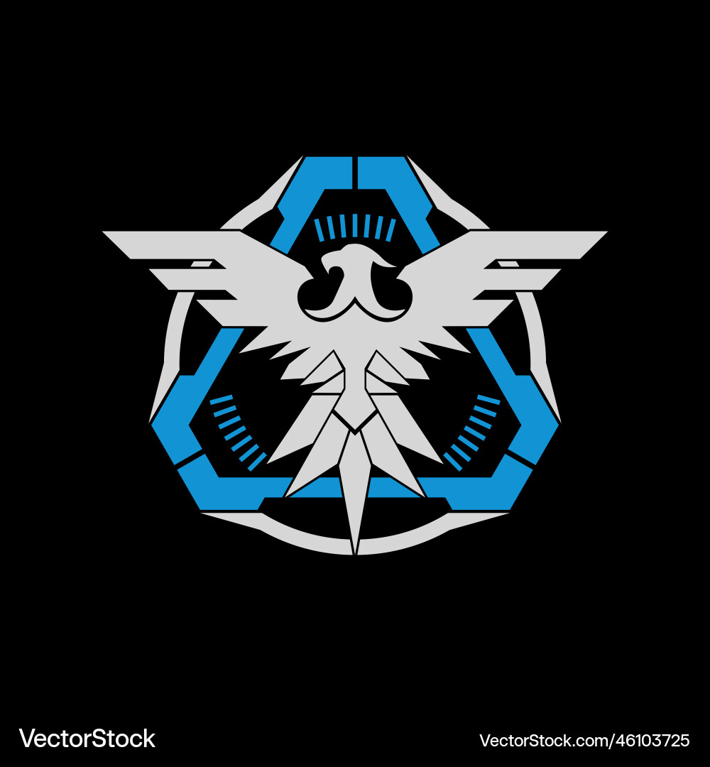 Eagle logo tactical airforce squadrone logo Vector Image