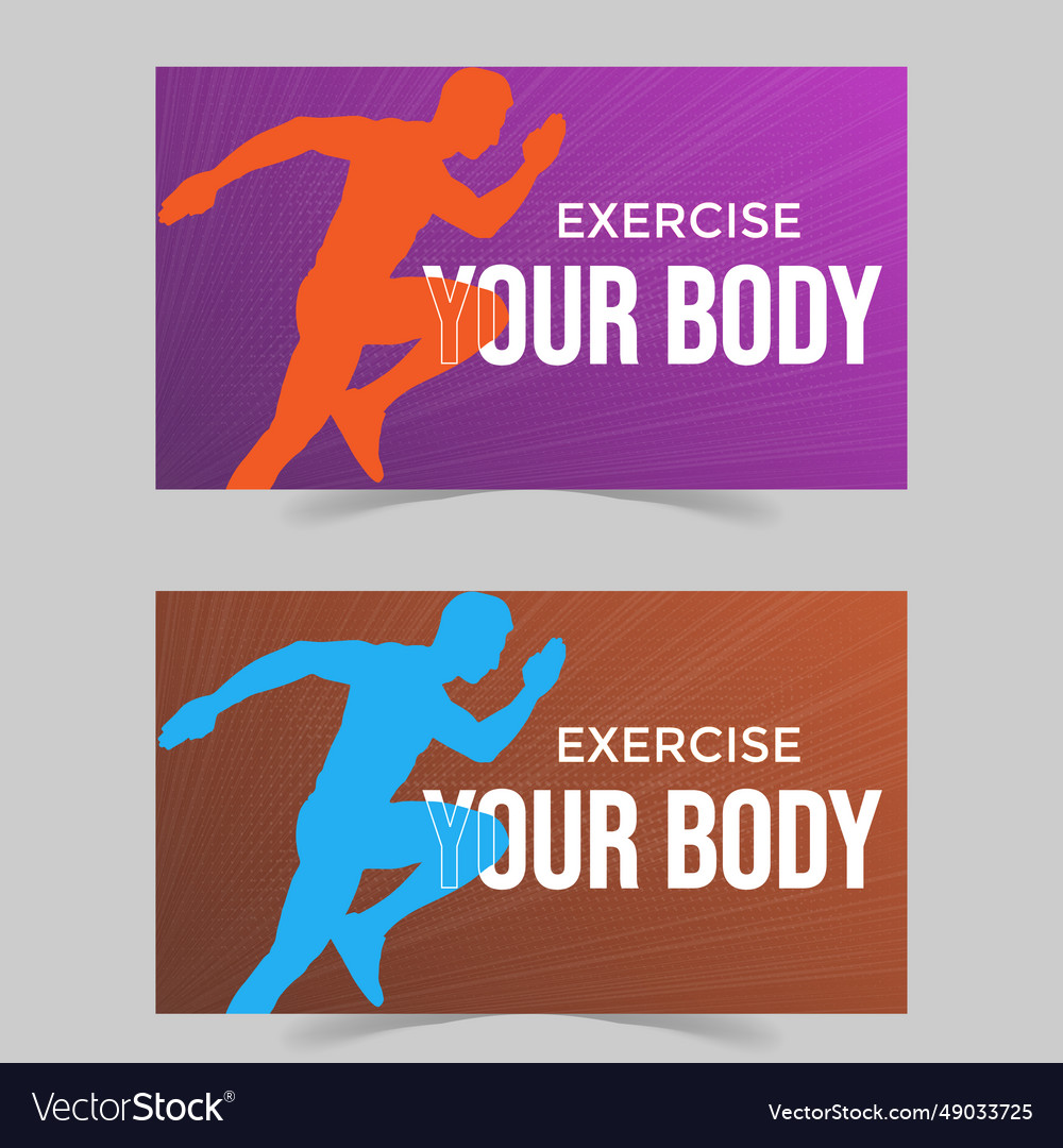Exercise tricks thumbnail design Royalty Free Vector Image