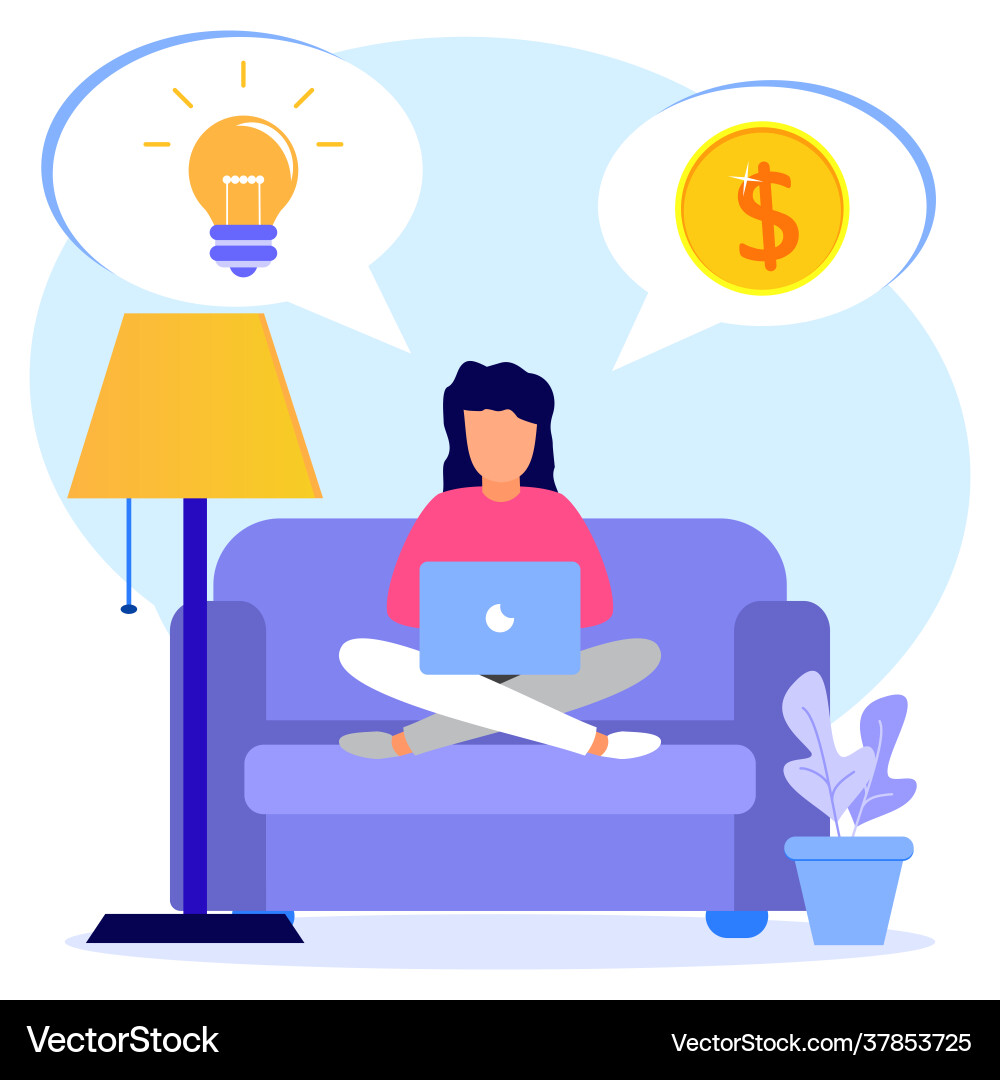 Graphic cartoon character freelance Royalty Free Vector