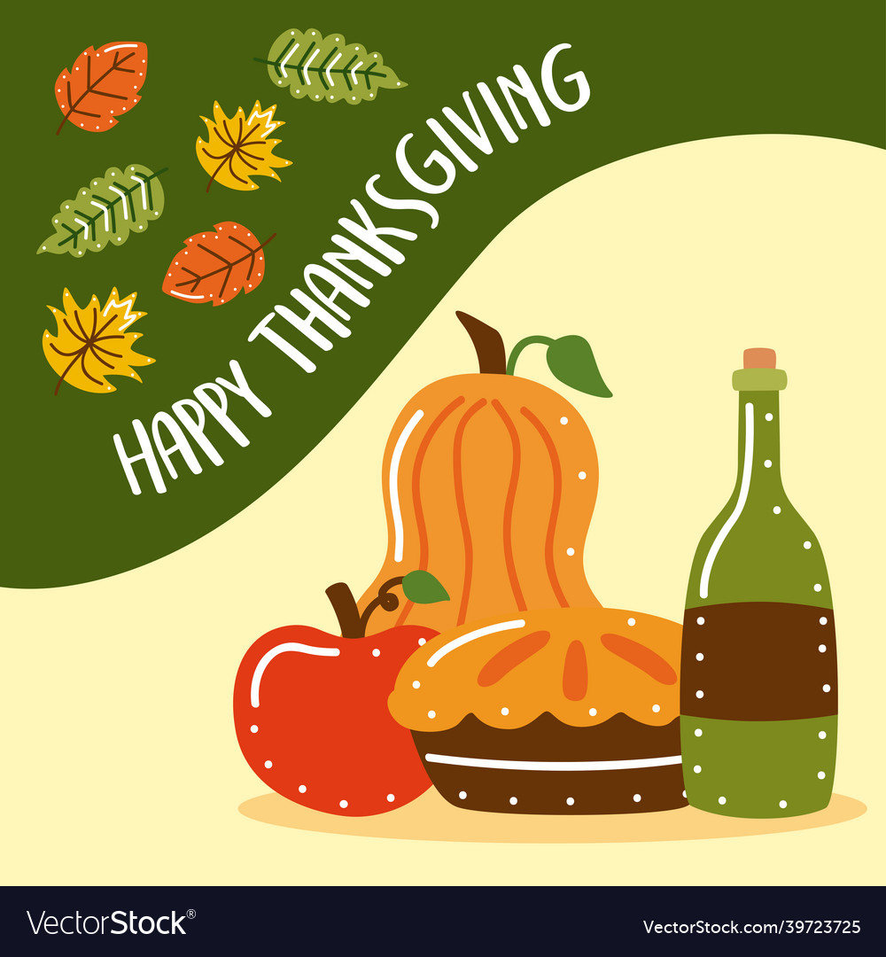 Happy thanksgiving poster Royalty Free Vector Image