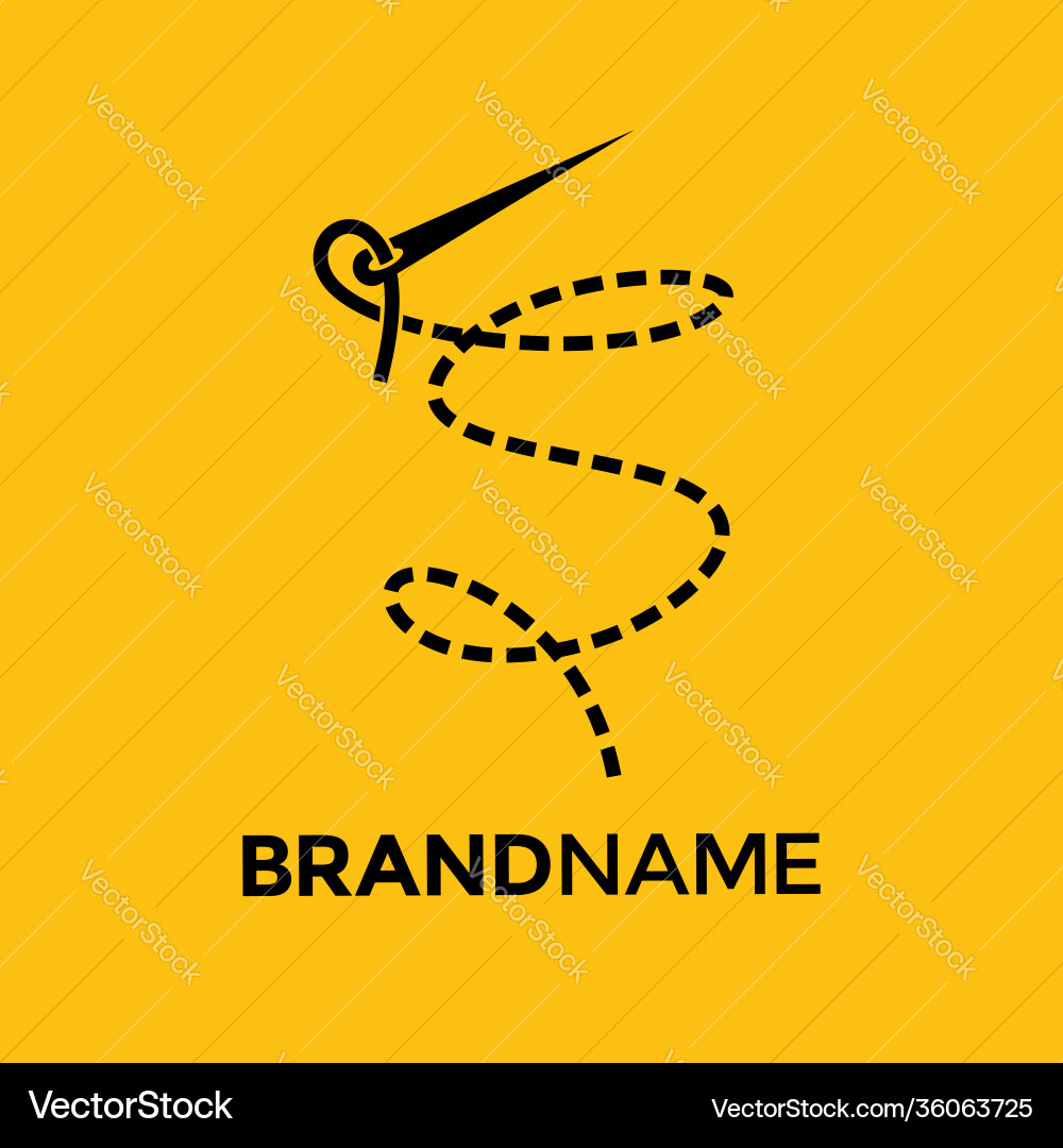Initial s needle Royalty Free Vector Image - VectorStock