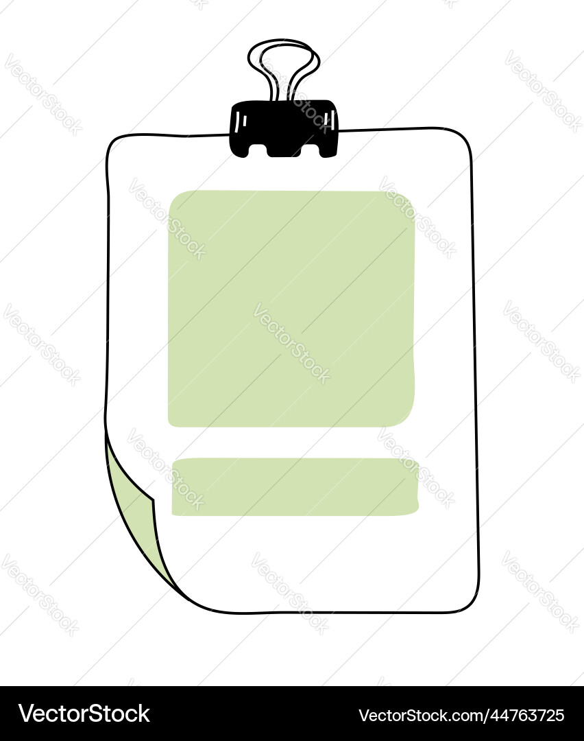 Paper empty sheet in doodle style sketch stikers Vector Image
