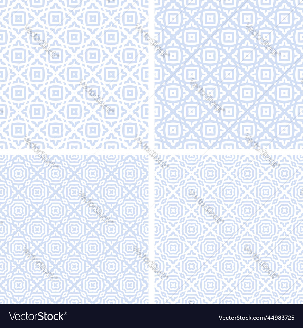 Seamless checked patterns set Royalty Free Vector Image