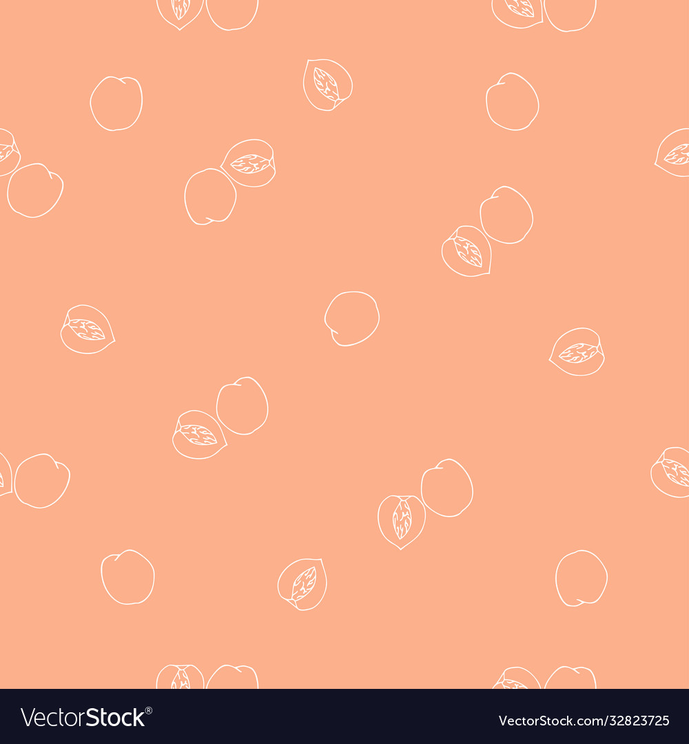 Seamless peach pattern Royalty Free Vector Image