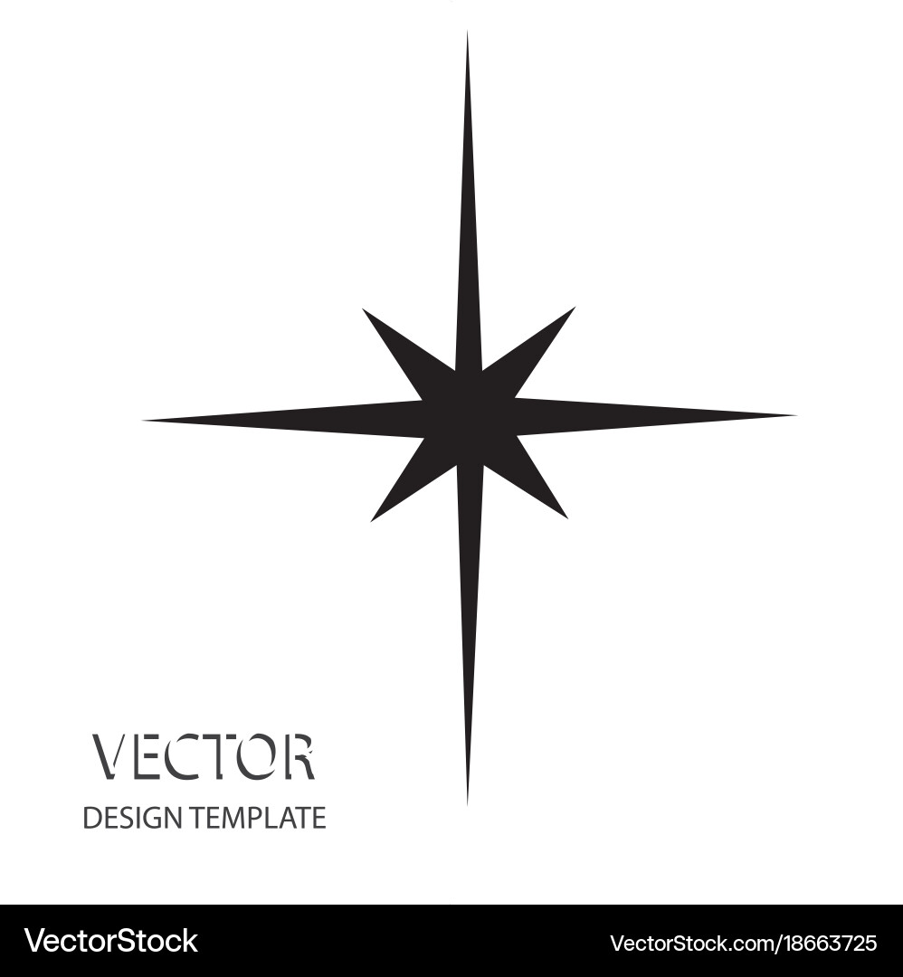 Star icon in flat design gray icon on white Vector Image