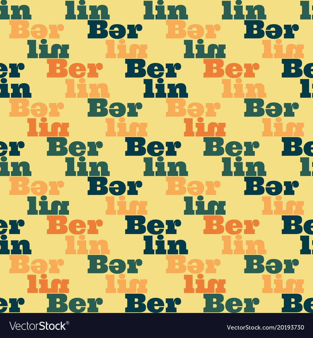 Berlin creative pattern Royalty Free Vector Image