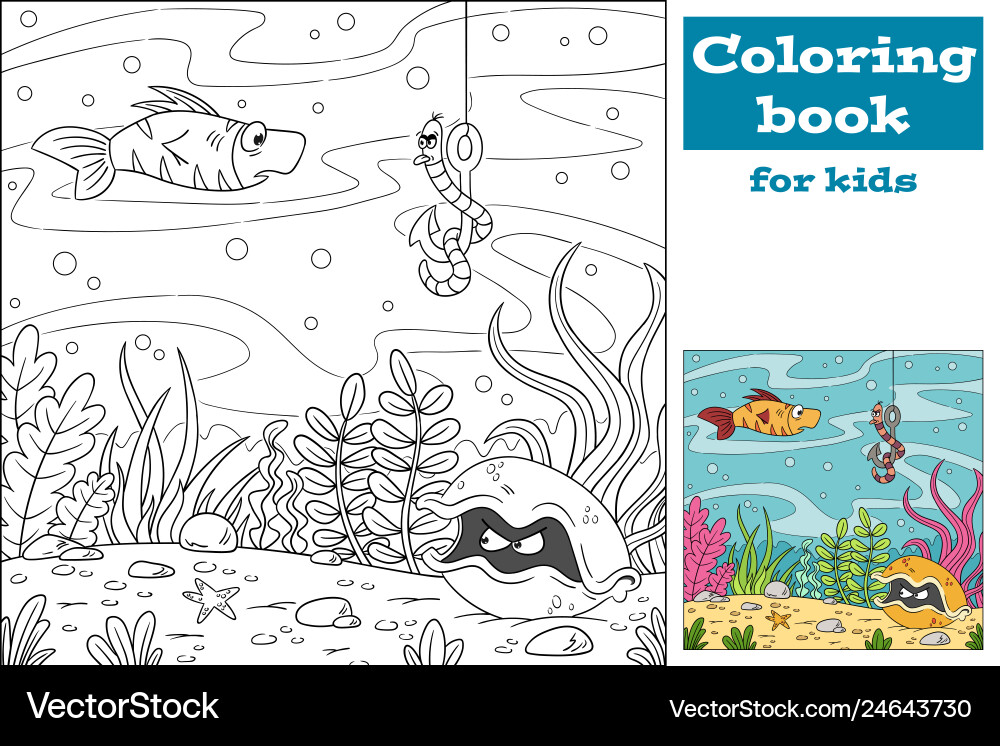 Coloring book for kids Royalty Free Vector Image