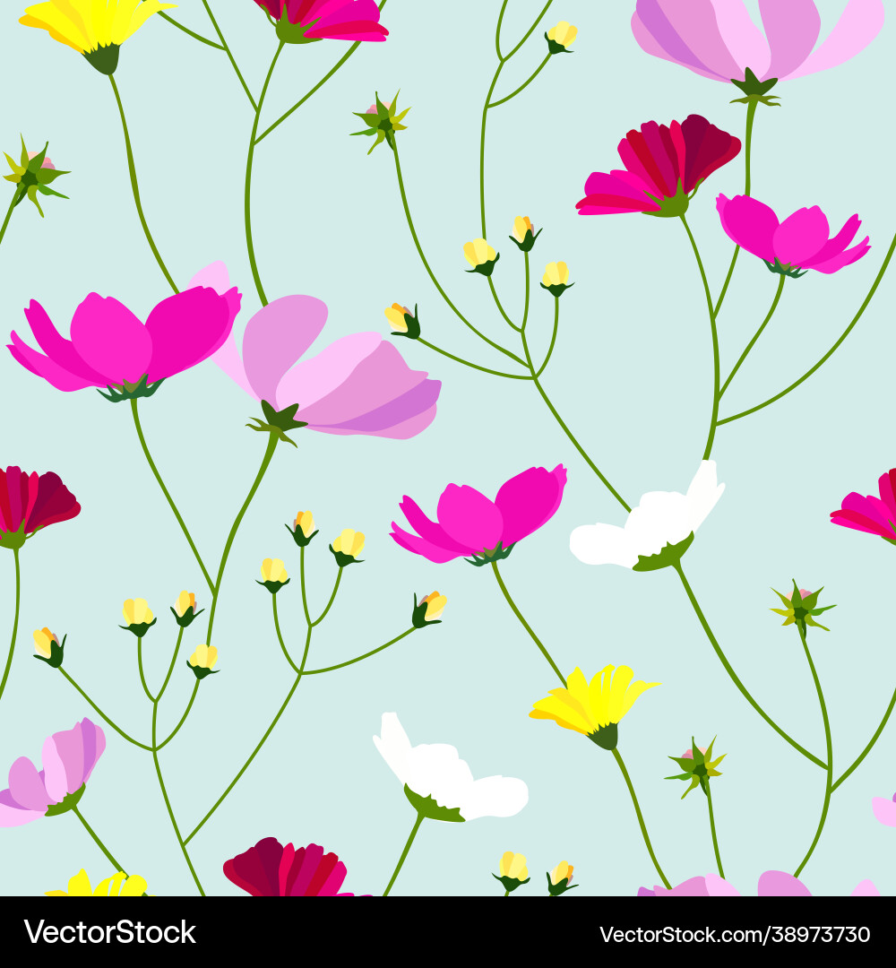 Flowers in garden Royalty Free Vector Image - VectorStock