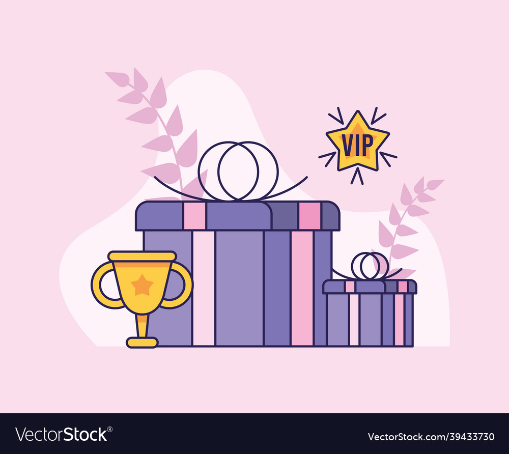Loyalty program gifts Royalty Free Vector Image