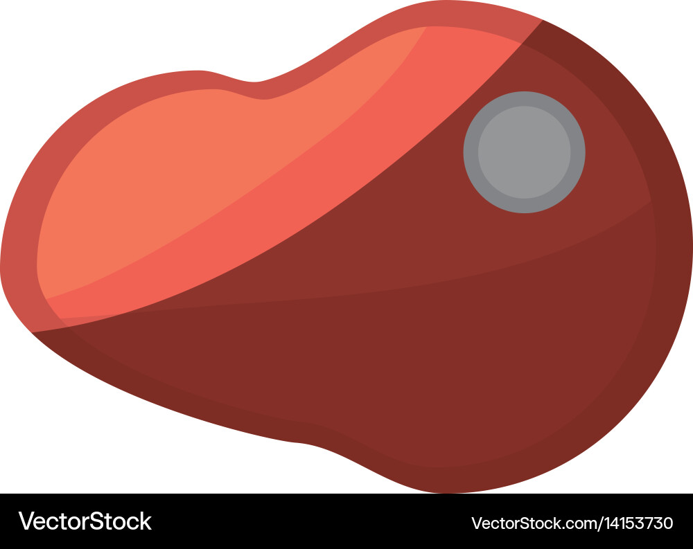 Meat food picnic shadow Royalty Free Vector Image