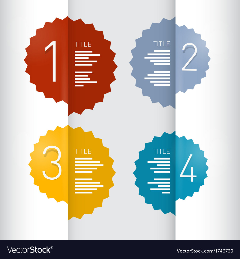 Progress steps for tutorial infographics Vector Image