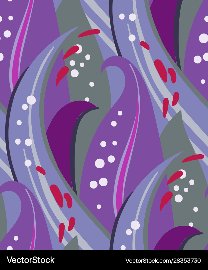 Purple violet seamless pattern floral design Vector Image
