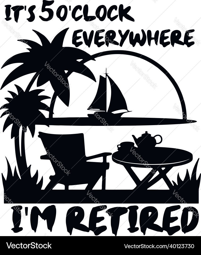 Rest retirement - sticker for car isolated Vector Image