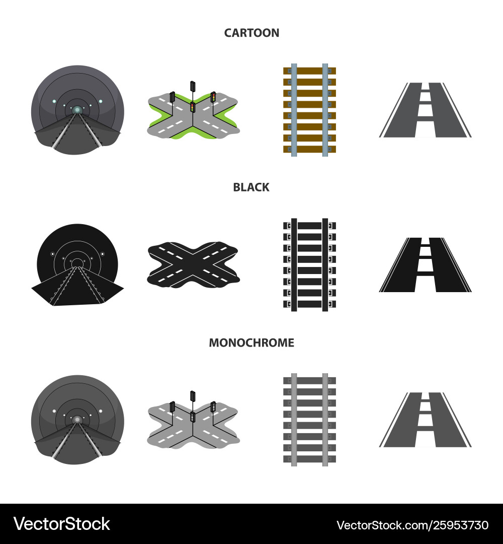 Road and street logo Royalty Free Vector Image
