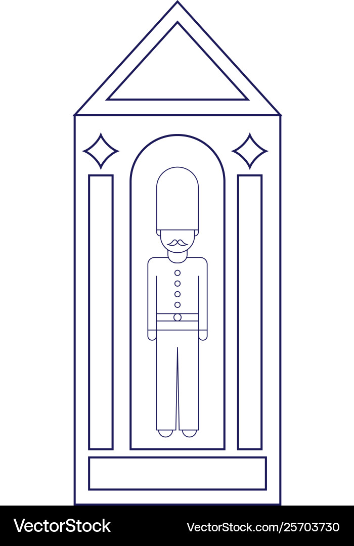Royal guard geometric isolated Royalty Free Vector Image