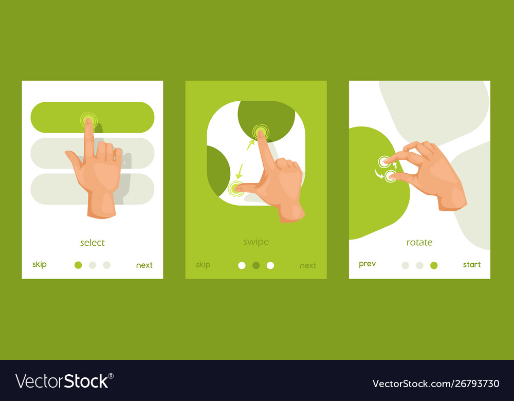 User friendly interface symbols moves set of Vector Image