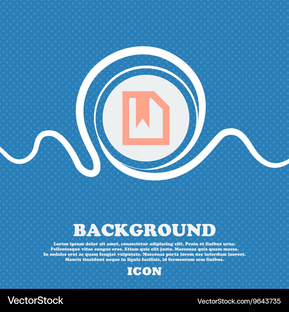 Bookmark sign icon Blue and white abstract Vector Image