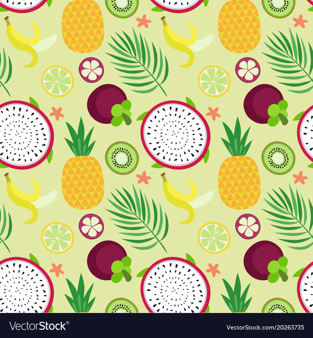 Fruity pattern on a colored background Royalty Free Vector