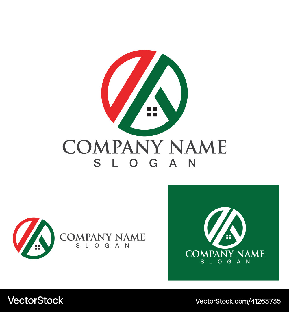 Home and house property construction logo Vector Image