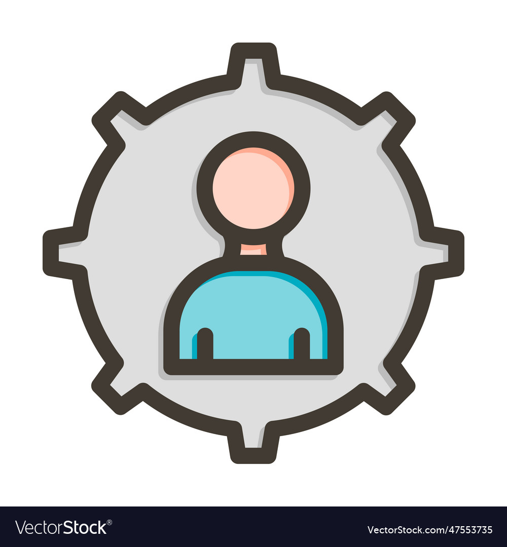 Management thick line filled colors for personal Vector Image