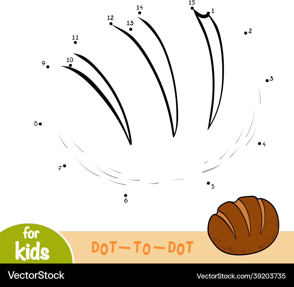 Numbers game education game for children bread Vector Image
