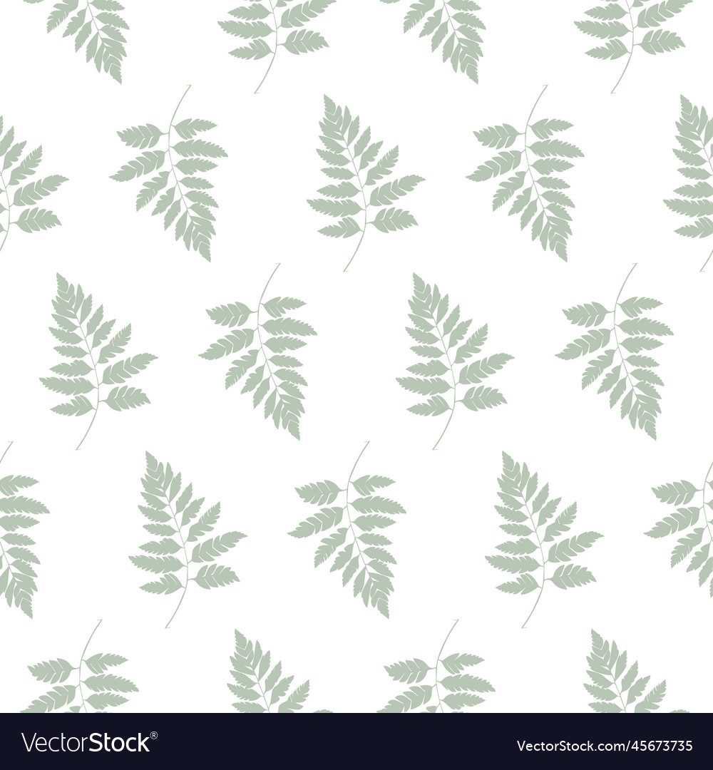 Simple natural fern seamless pattern Royalty Free Vector